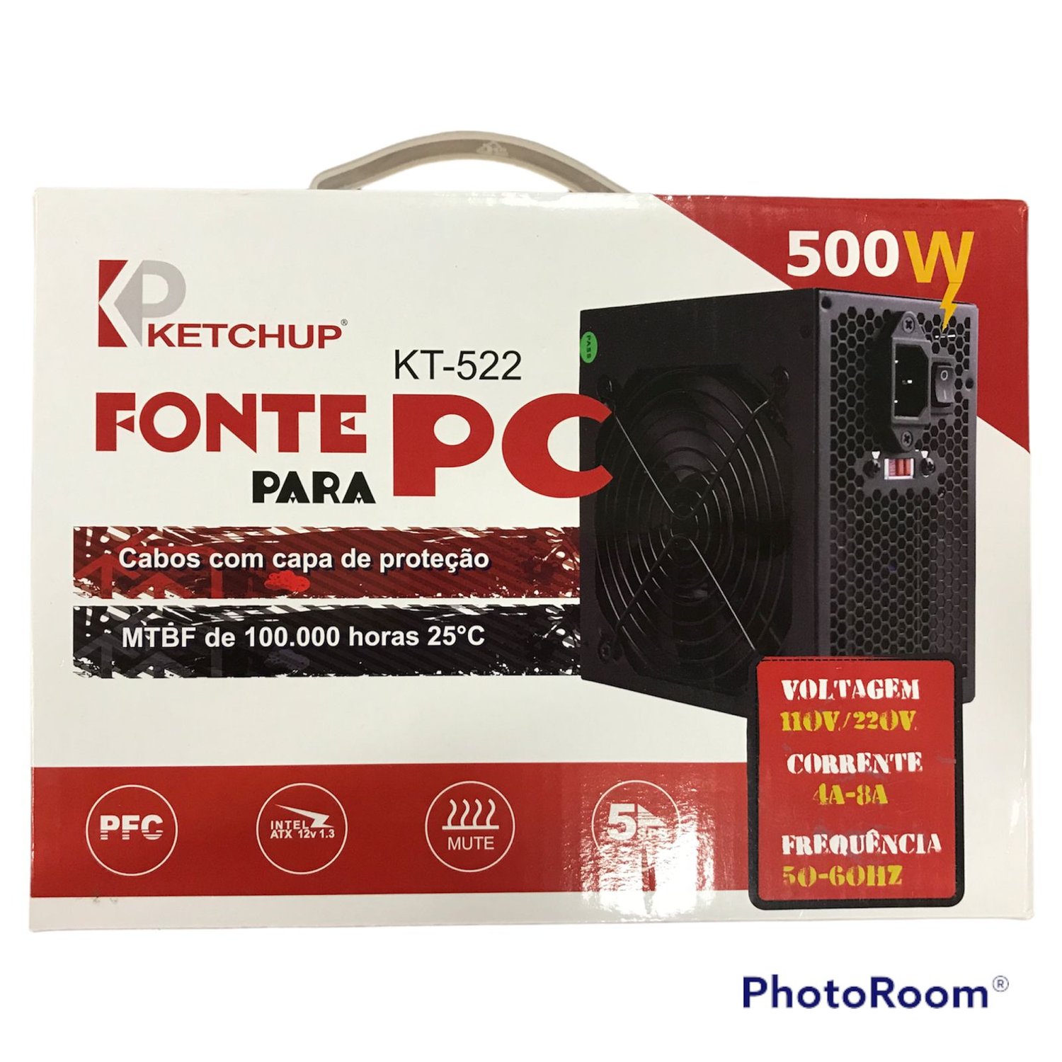 # fonte pc ketchup 500w kt-522 - JH Imports