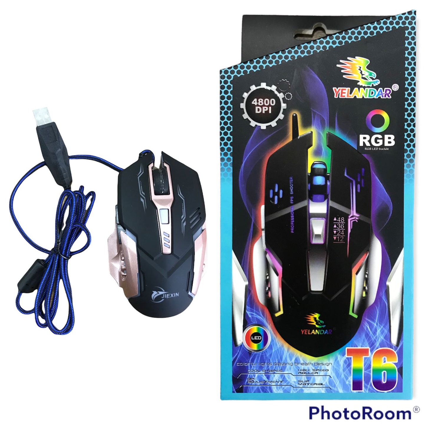 Mouse Gamer Yelandar RGB T6 - JH Imports
